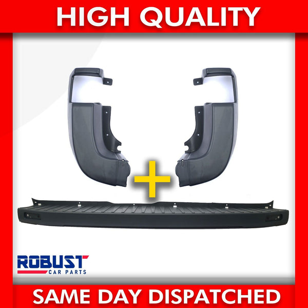 FOR FORD TRANSIT MK8 REAR BUMPER CENTRE STEP COVER & END CORNERS CAP 4 ...