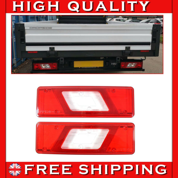 FOR FORD TRANSIT MK8 CUSTOM TIPPER REAR LIGHT LAMP LENS RIGHT & LEFT ...