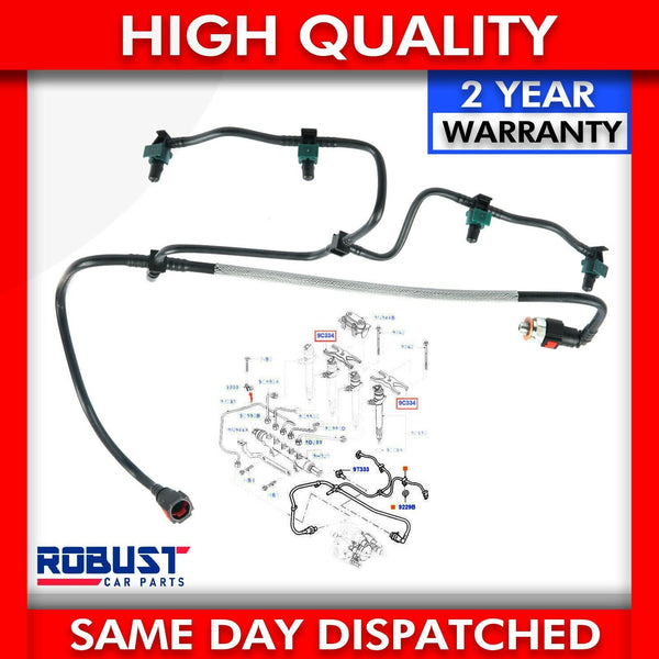 FOR FORD TRANSIT MK7 2.4 TDCI RWD DIESEL LEAK OFF FUEL INJECTOR PIPE 1 ...