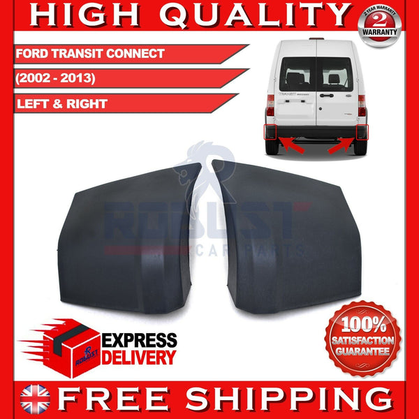 REAR BUMPER CORNER END CAPS WITH CLIPS PAIR R&L SIDE FOR FORD TRANSIT ...